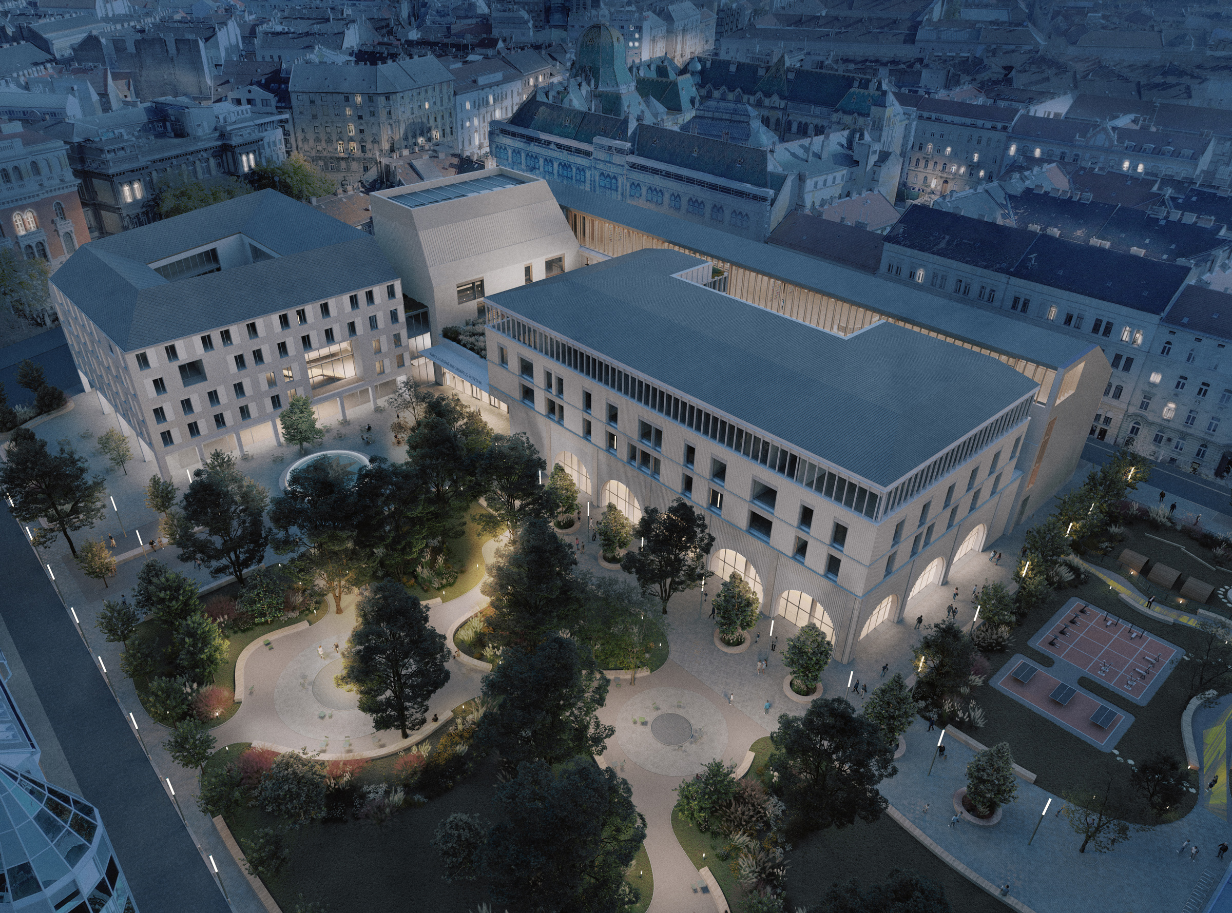 1st prize-winning entry in the design competition for the new building ...